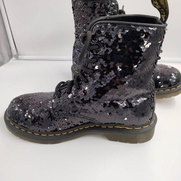 Dr. Martens | Shoes | Dr Martens 46 Pascal Reversible Flip Sequin Boots 6 | Poshmark